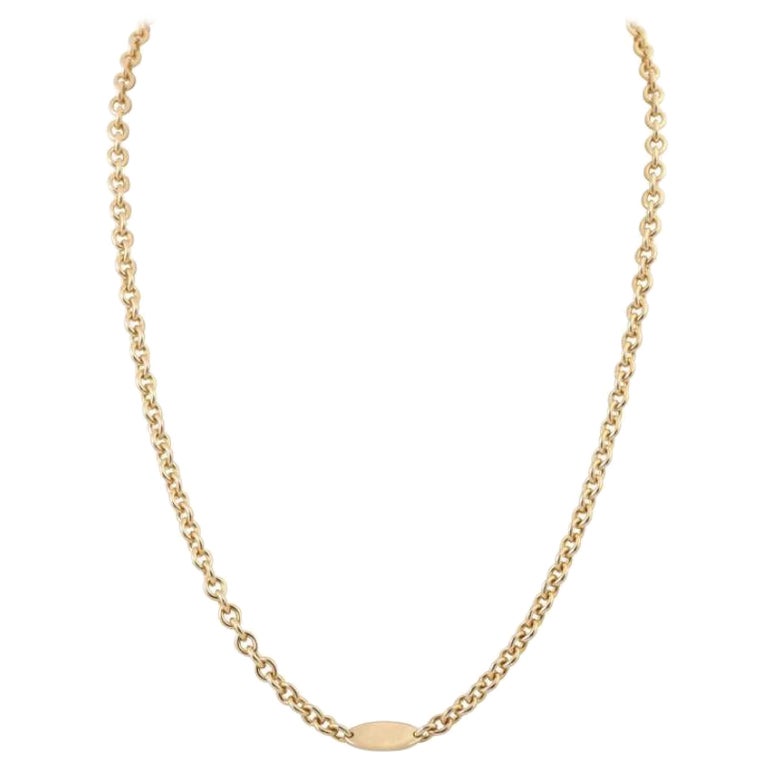 Anchor Chain with an Oval Engraving Plate For Sale at 1stDibs