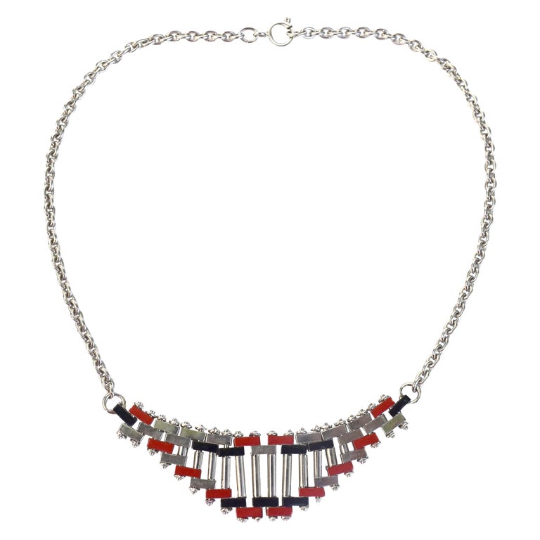 Art Deco 1930's Ladies Modernist Necklace by Jakob Bengel, Germany For ...
