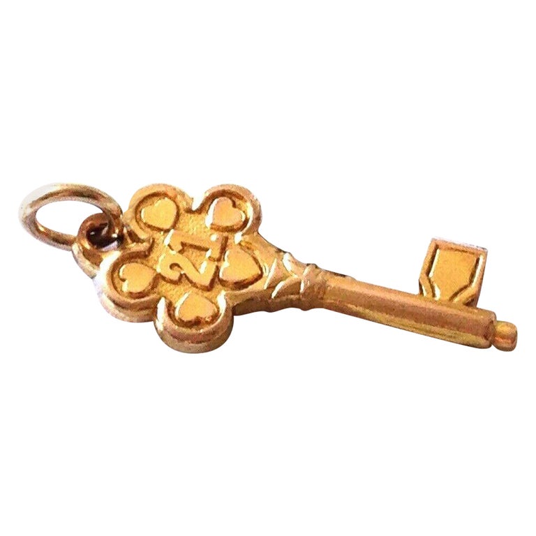 9ct 375 Gold "21st" Key by Georg Jensen For Sale at 1stDibs
