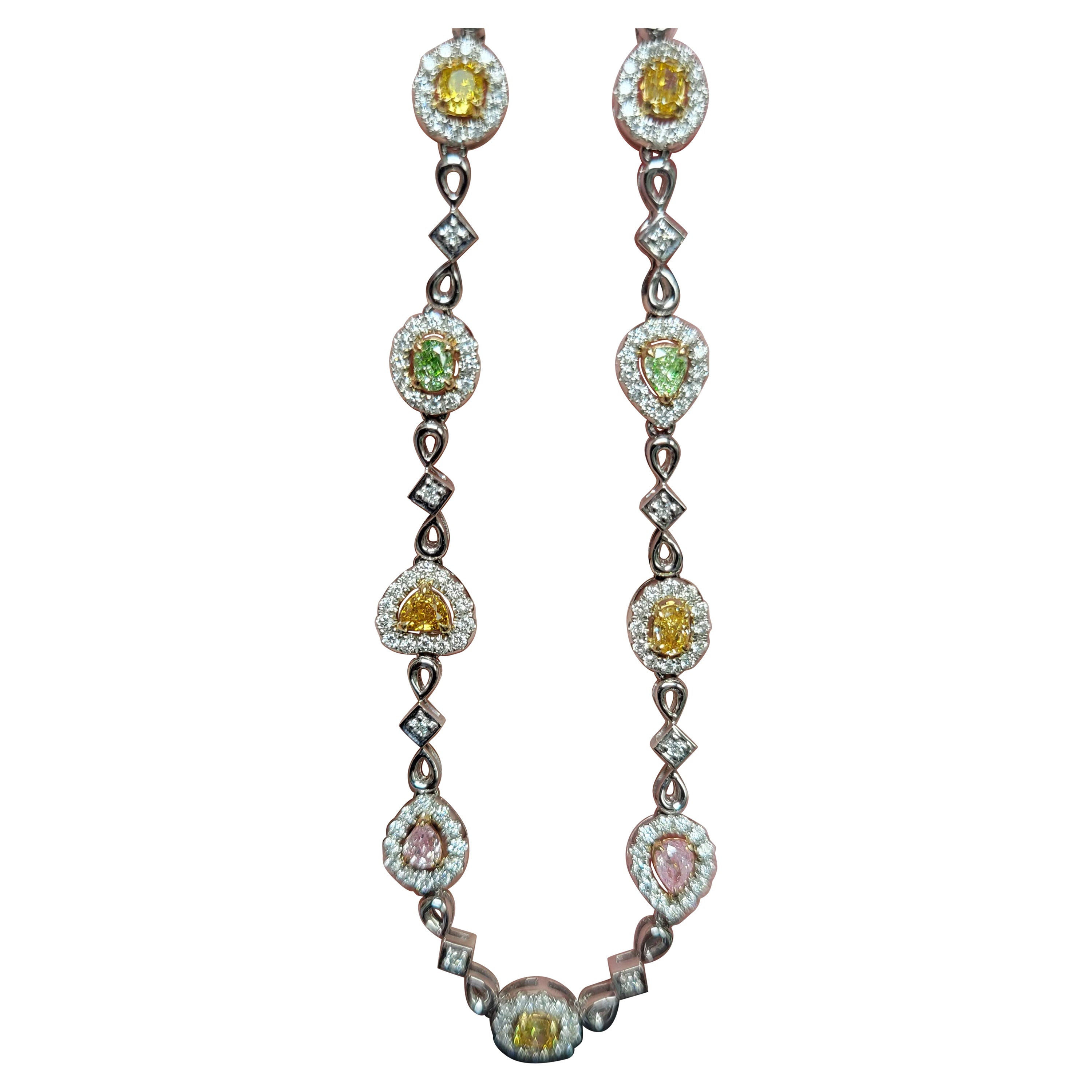 Magnificent Fancy Intense Color Diamond Bracelet For Sale at 1stDibs ...