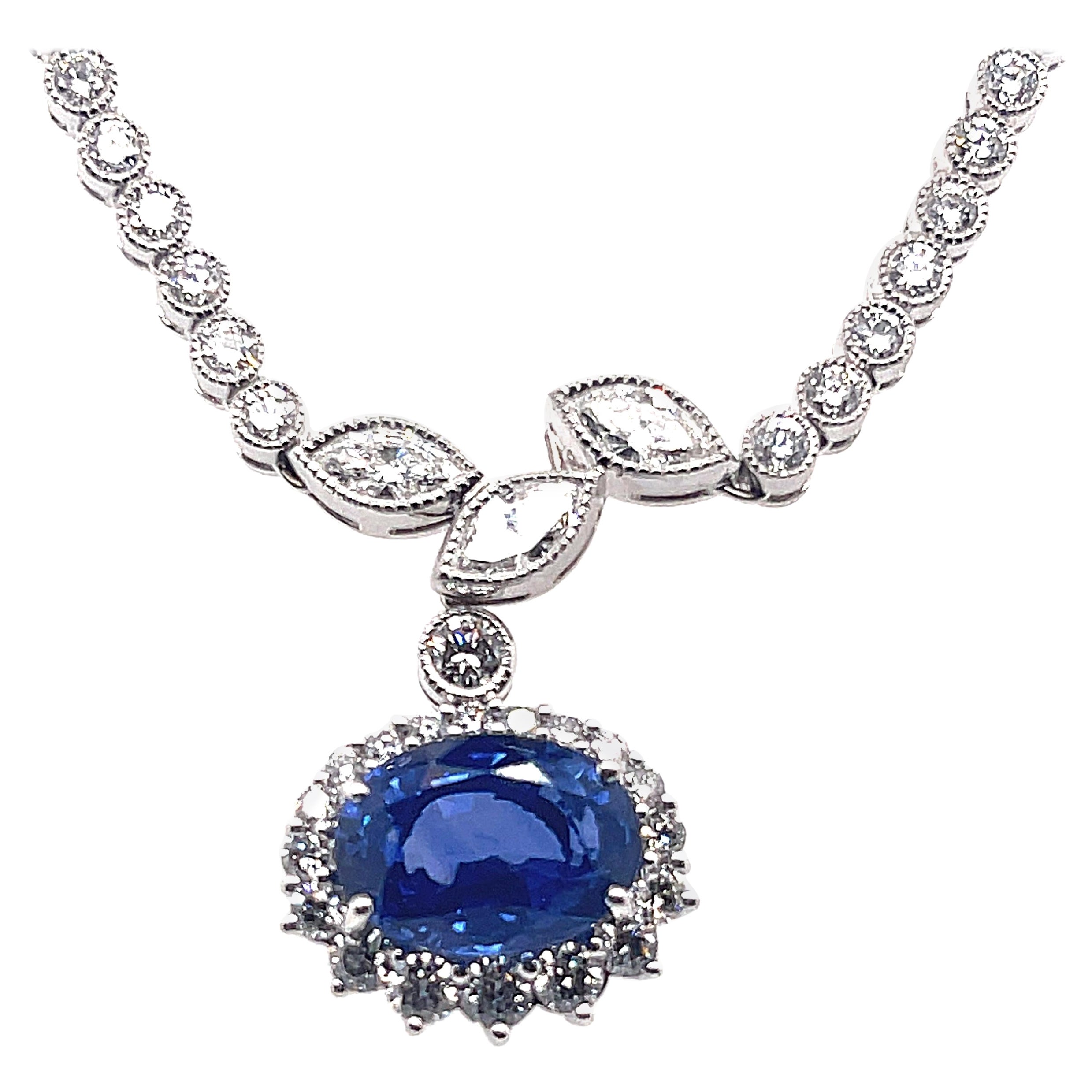 Danuta 8.76 Carat Diamond 5.62 Carat Detachable Sapphire Diamond ...