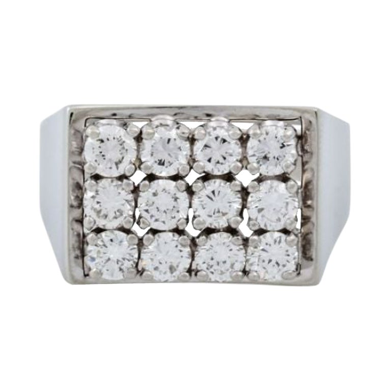 Ring Set: 3 Pcs. 1 * 12 Diamond Ring For Sale at 1stDibs
