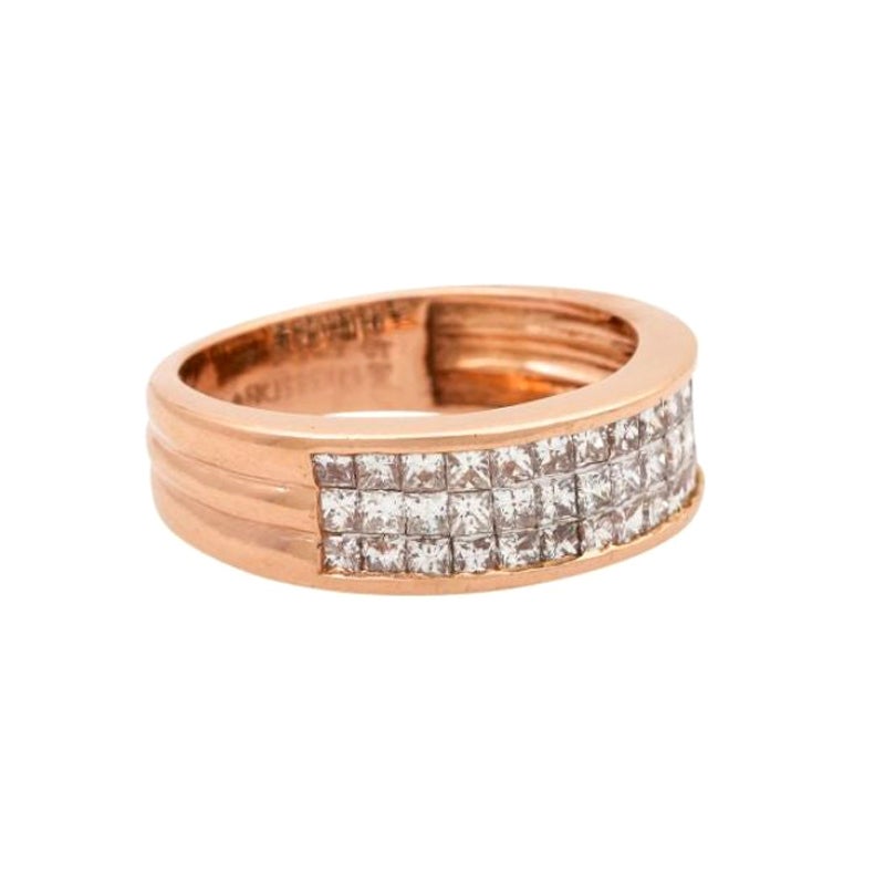 Ring with 12 Princess Cut Diamonds For Sale at 1stDibs