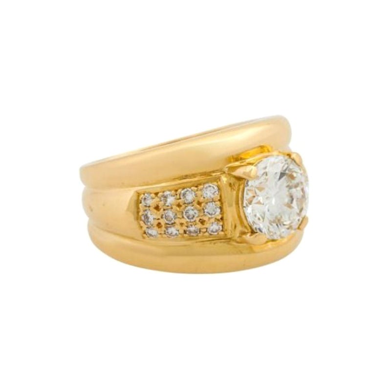 Ring in the Middle with Brilliant Approx. 1.03 Ct. O-P/P1 For Sale at ...