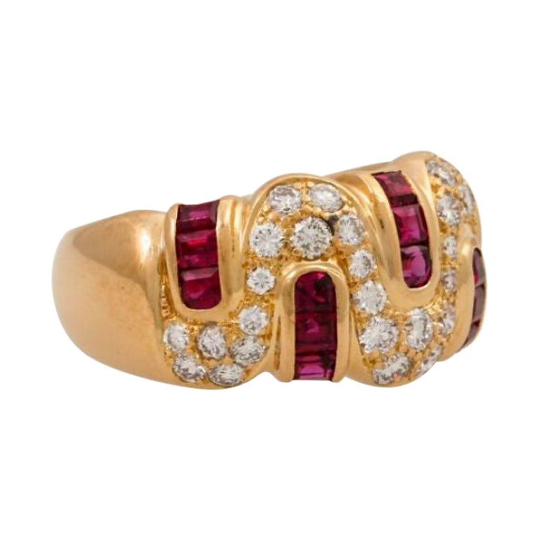 Wempe Ring with Rubies and Diamonds For Sale at 1stDibs