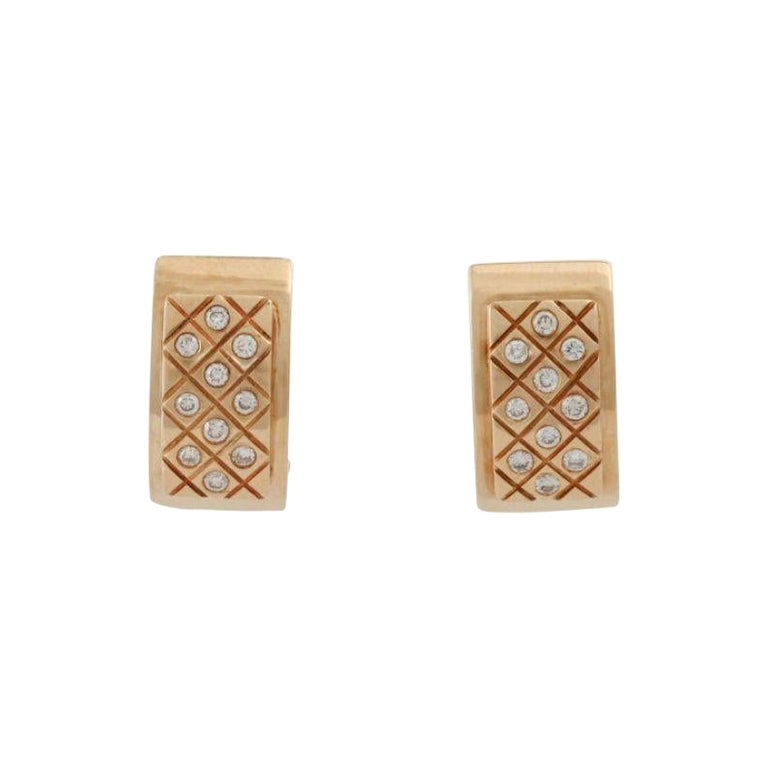 Pair of Ear Clips with 20 Brilliants For Sale at 1stDibs
