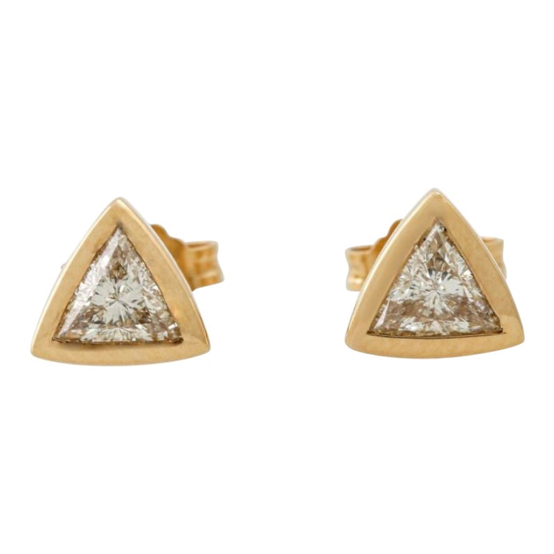 Triangle Diamond Earrings For Sale at 1stDibs