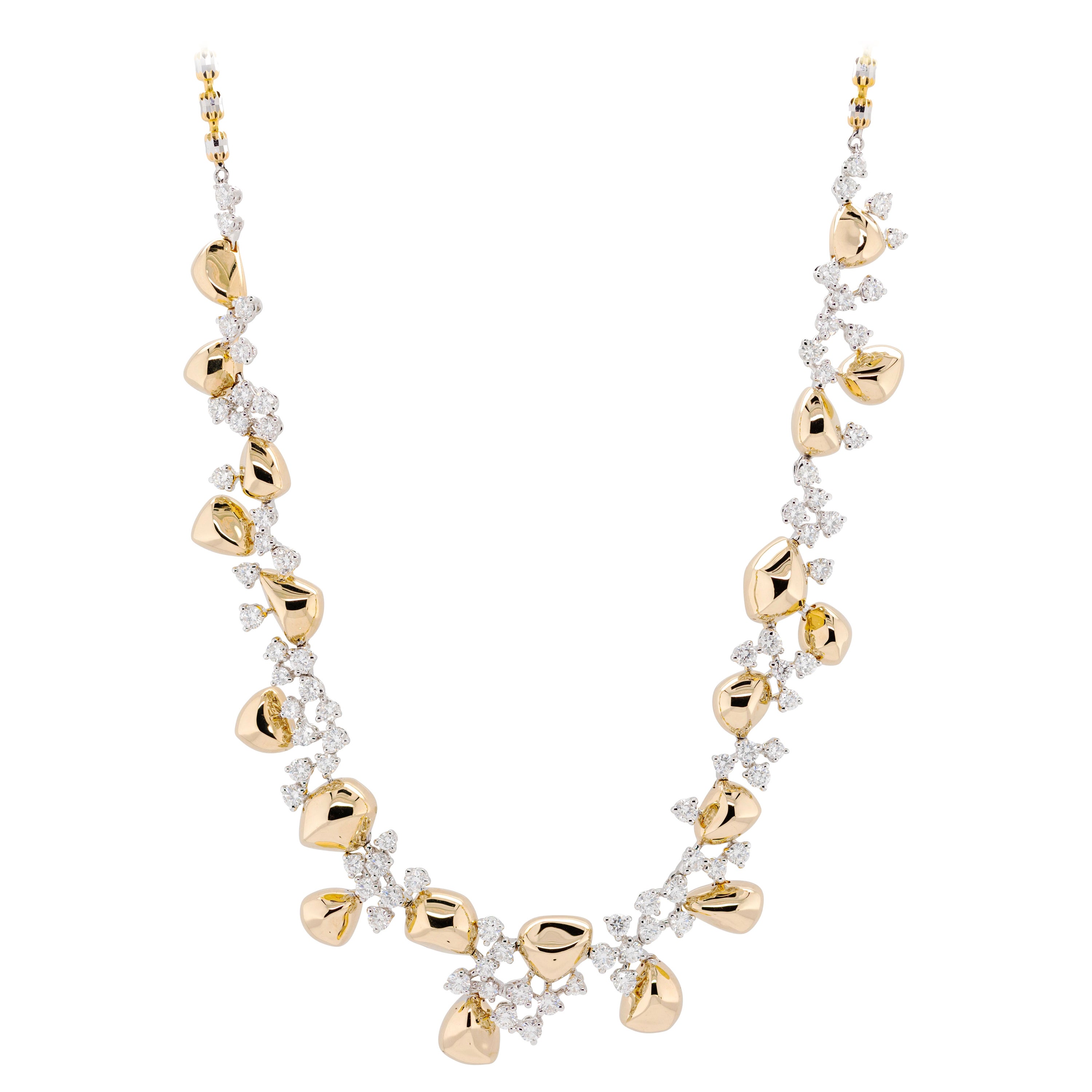 Unique Rose Cut and Full Cut Diamond Necklace For Sale at 1stDibs ...