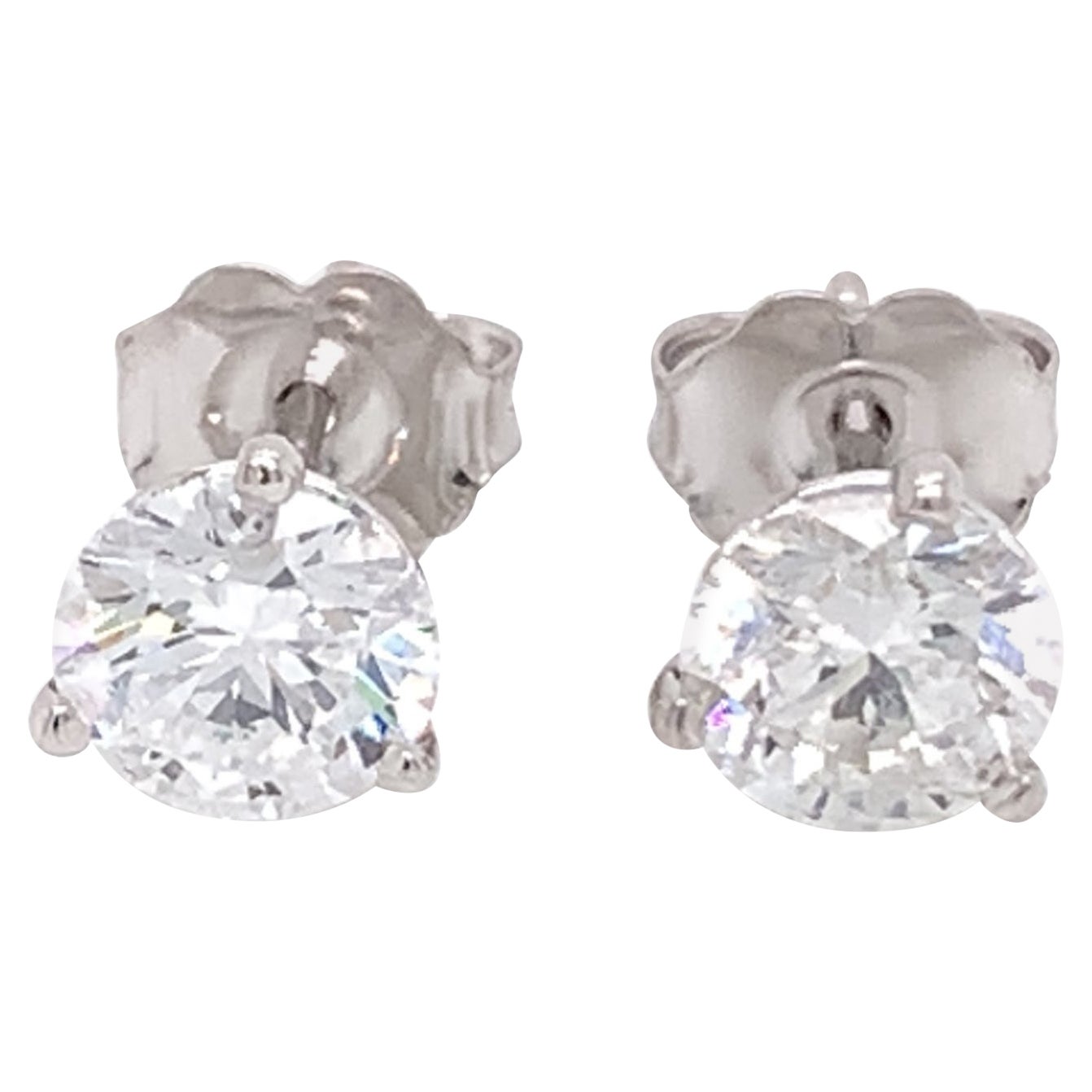 Diamond Cluster Stud Earrings For Sale at 1stDibs