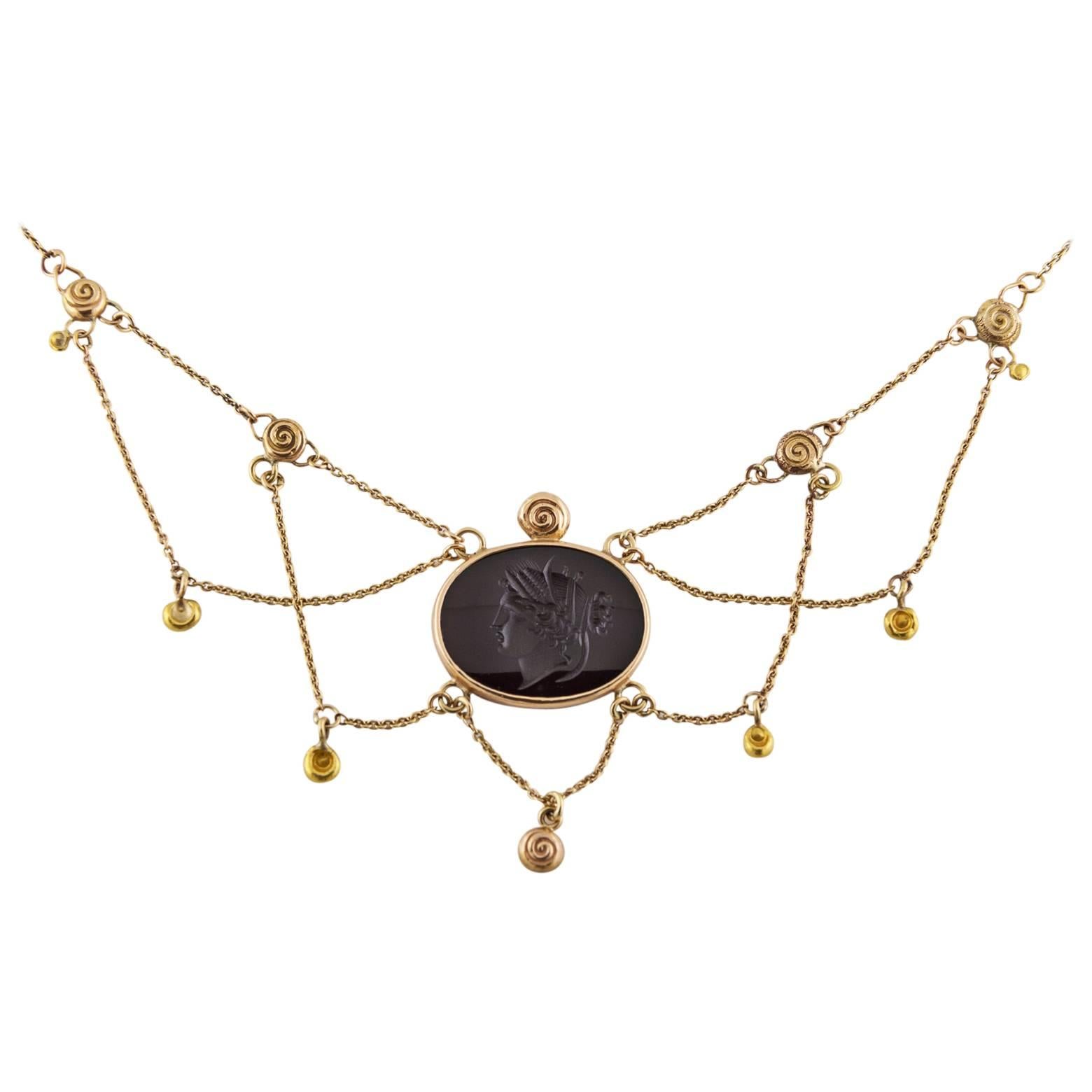 Gold Pearl Necklace Pearls Mabe Diamond Cross For Sale at 1stDibs