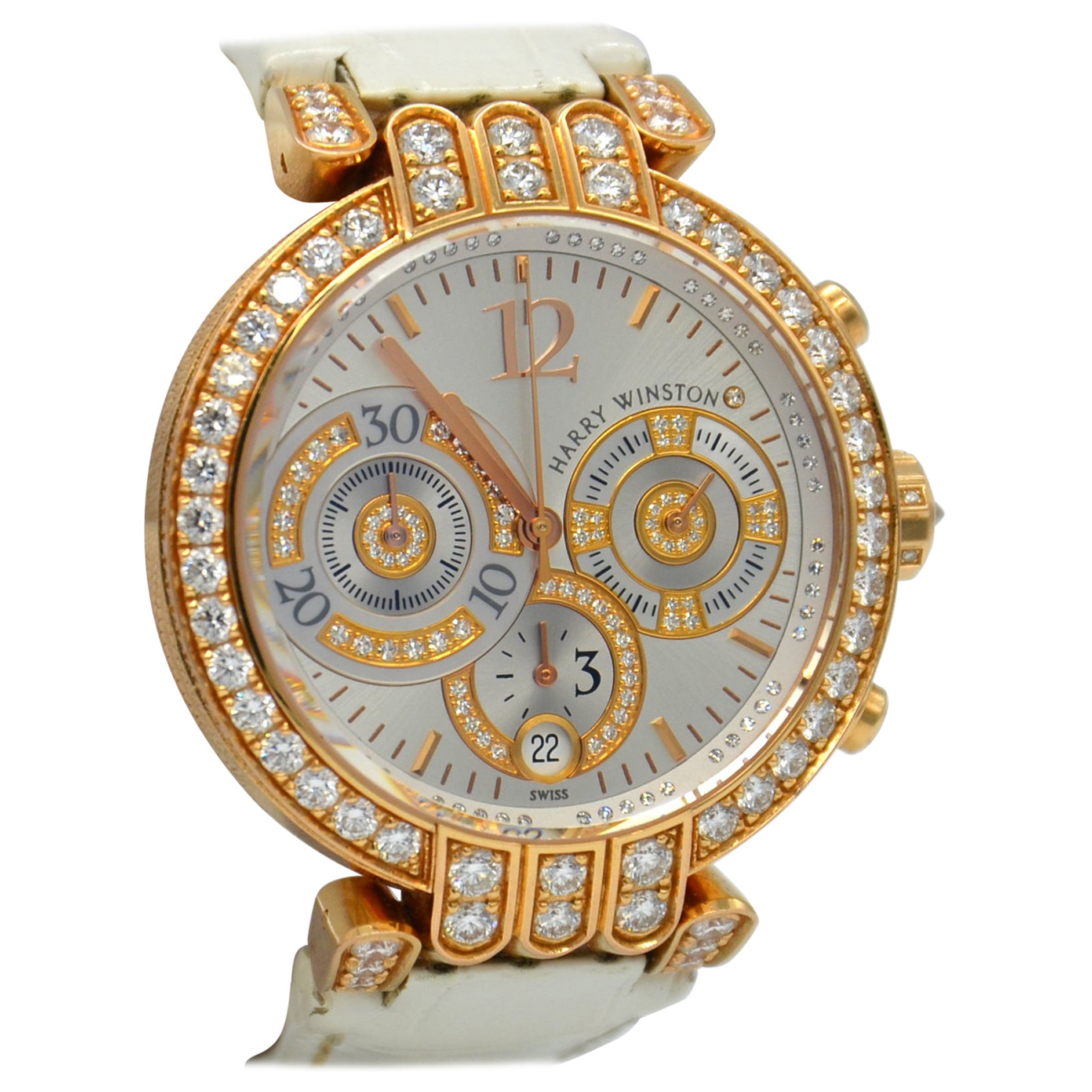 Harry Winston Piece Unique Platinum Diamond Watch Bracelet at 1stDibs