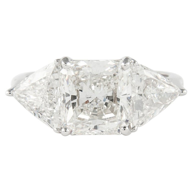 Alexander All GIA Certified 3.00 Carat Radiant Cut Diamond Three-Stone ...