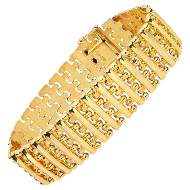 Garrard and Co. Victorian 18K Yellow Gold and Turquoise Bracelet For ...