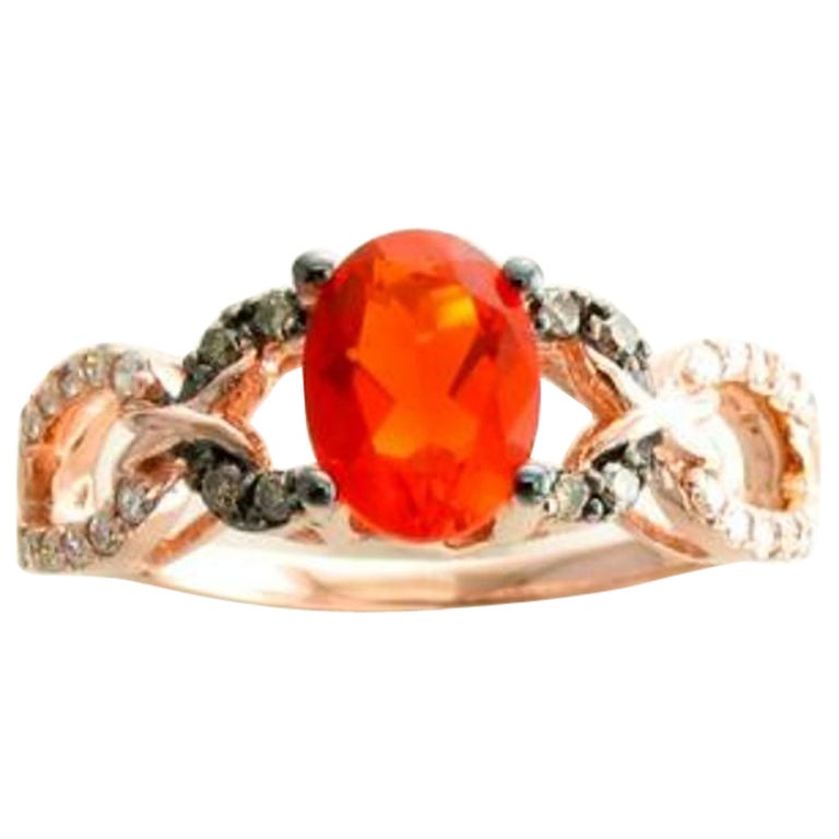 Le Vian Chocolatier Ring featuring Neon Tangerine Fire Opal Chocolate ...