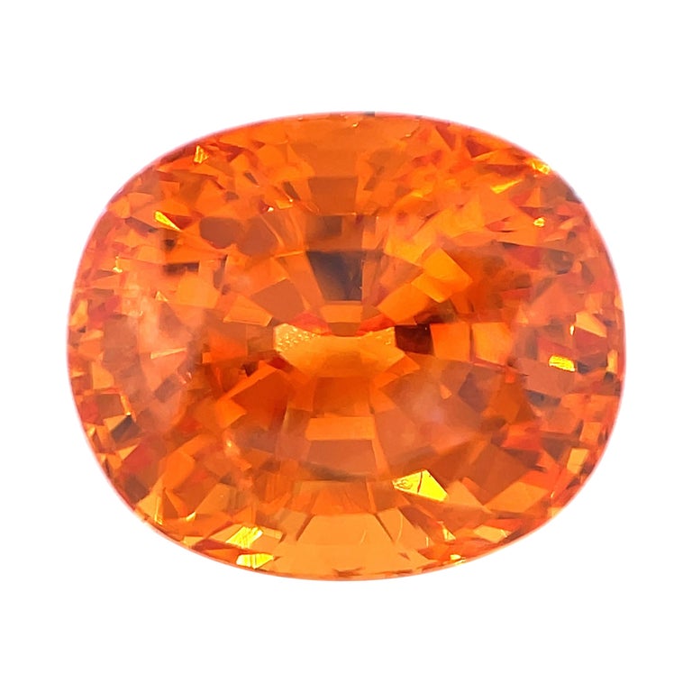 6.15 Carat Spessartite Mandarin Garnet Oval, Loose Unset Ring, Pendant ...