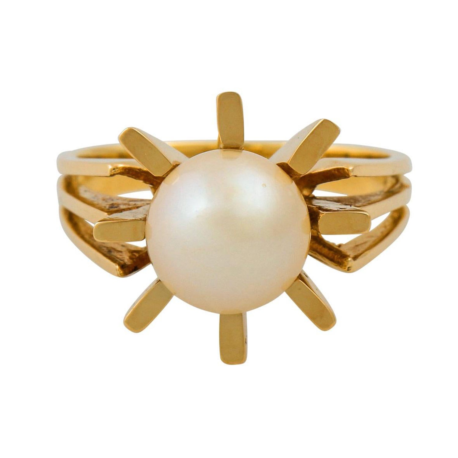 Ring with Tahitian Cultured Pearl For Sale at 1stDibs