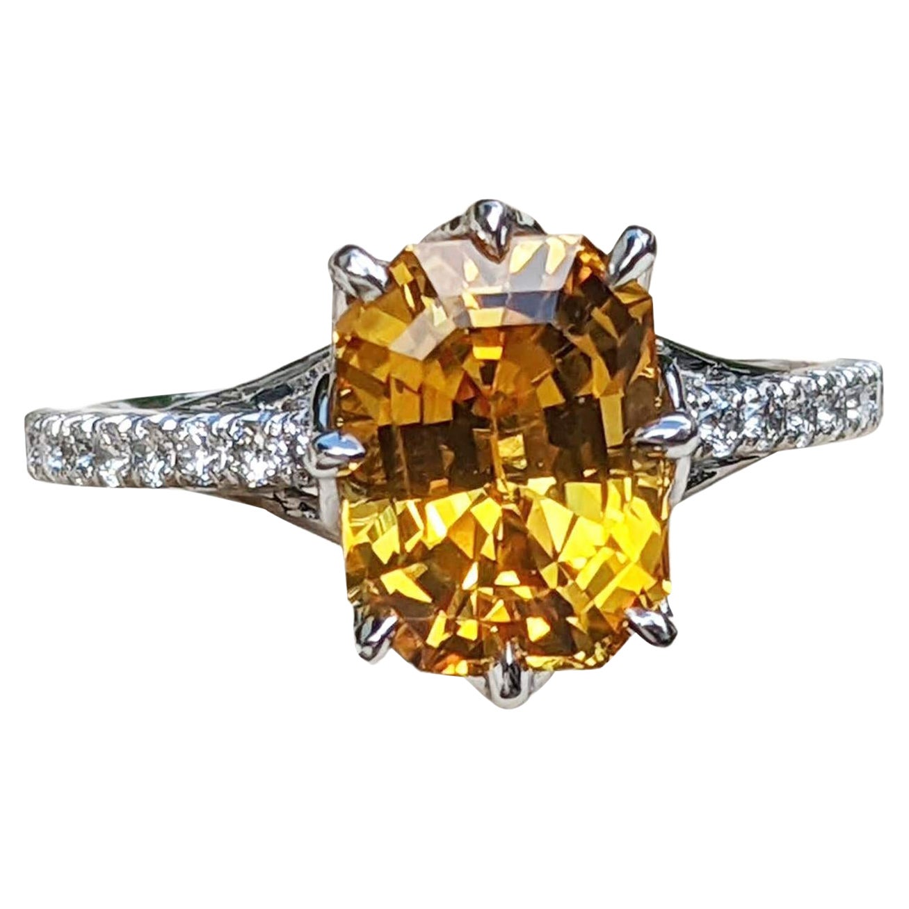 Emeralds Diamonds yellow gold ring at 1stDibs