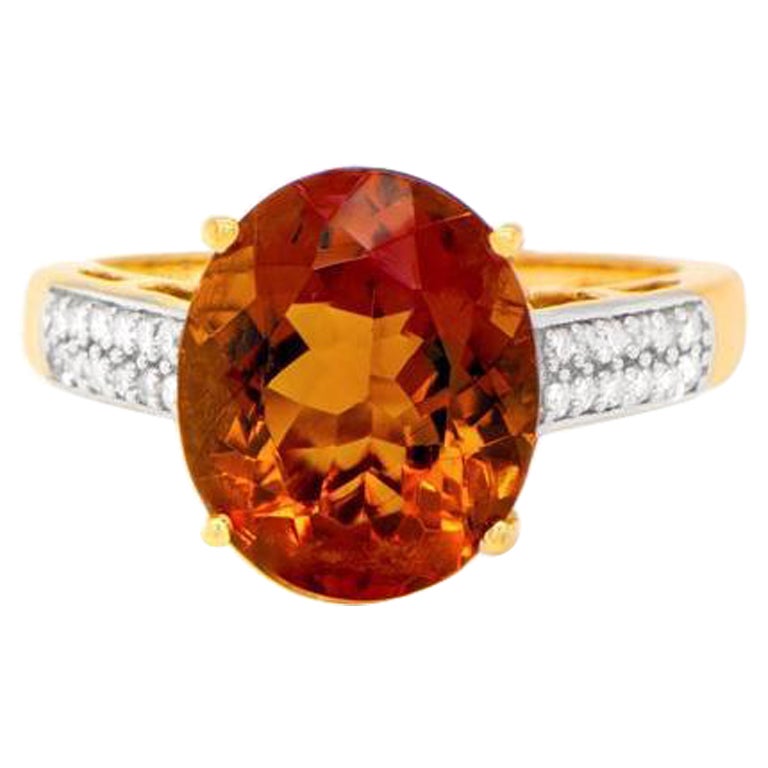 Ladies Ring, Especially with 1 Tourmaline 4.15 Ct. and Diam. Total ...