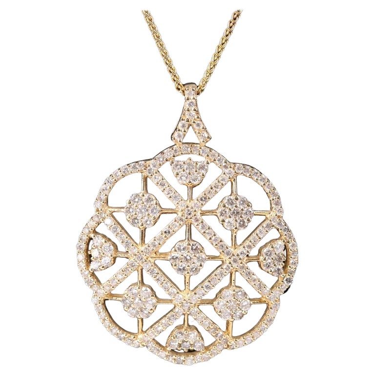 $9500 / New / Limited Edition / Effy 2.2 Ct Diamond Octofoil Necklace ...