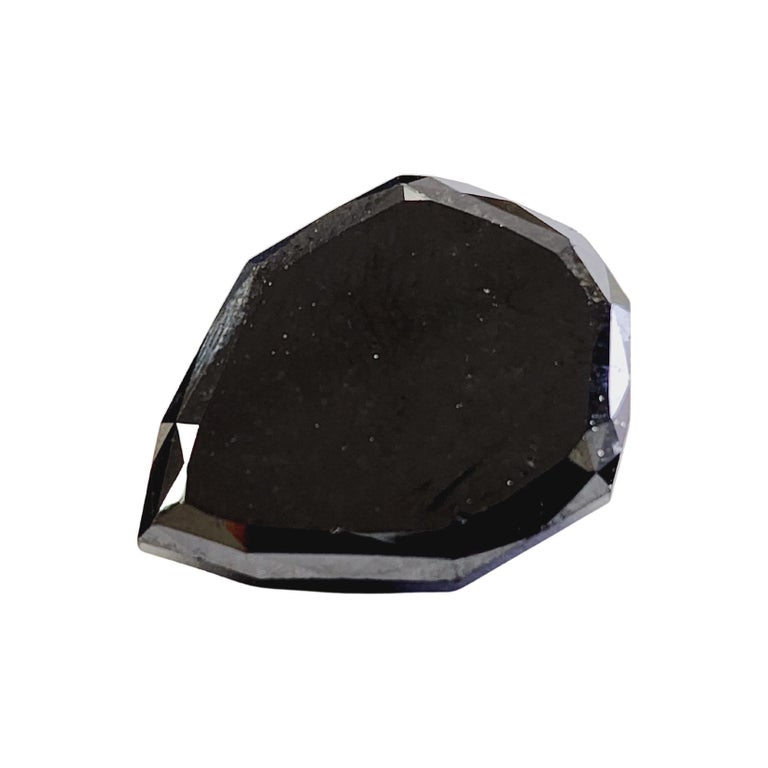 GIA 28.42 Carat Fancy Black Pear Shape Loose Diamond For Sale at 1stDibs