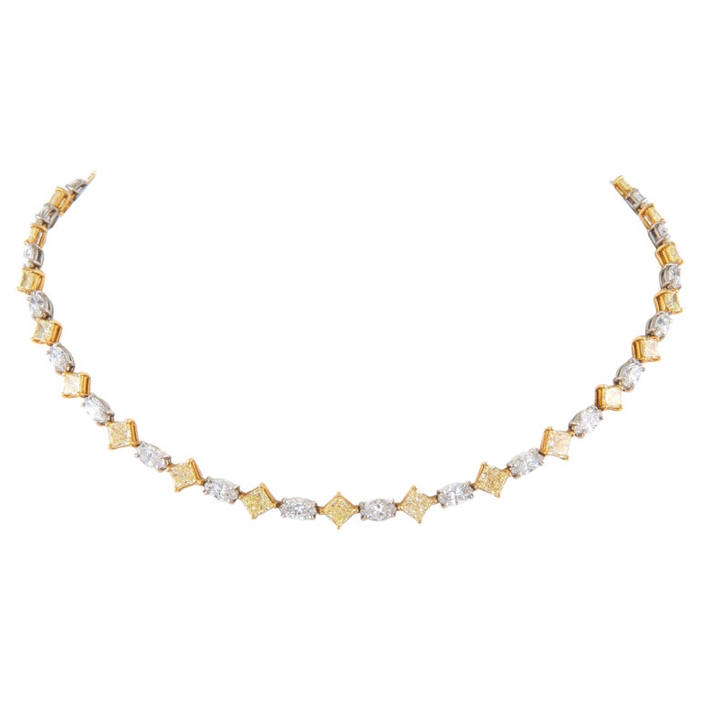 Alexander 20,52 Collier tennis en platine et or 18 carats avec diamants ...