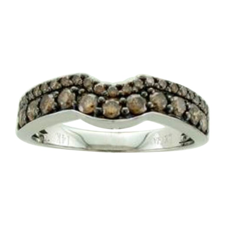 Grand Sample Sale Ring featuring Chocolate Diamonds set in 14K Vanilla ...