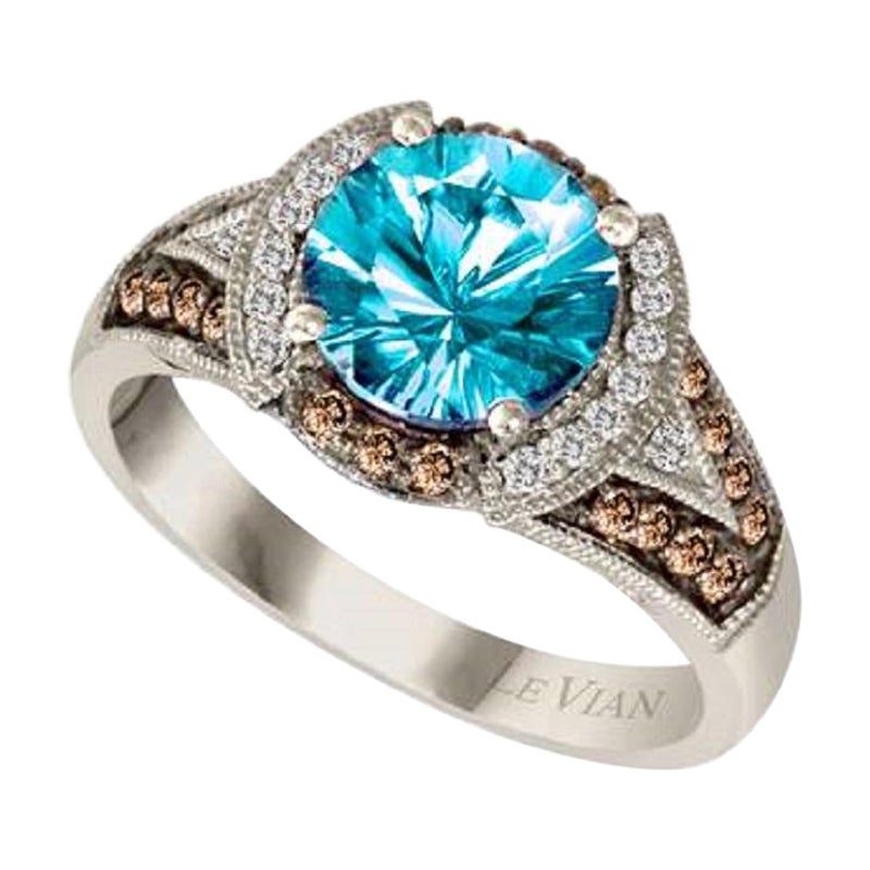 Grand Sample Sale Ring Featuring Ocean Blue Topaz Blackberry Diamonds ...