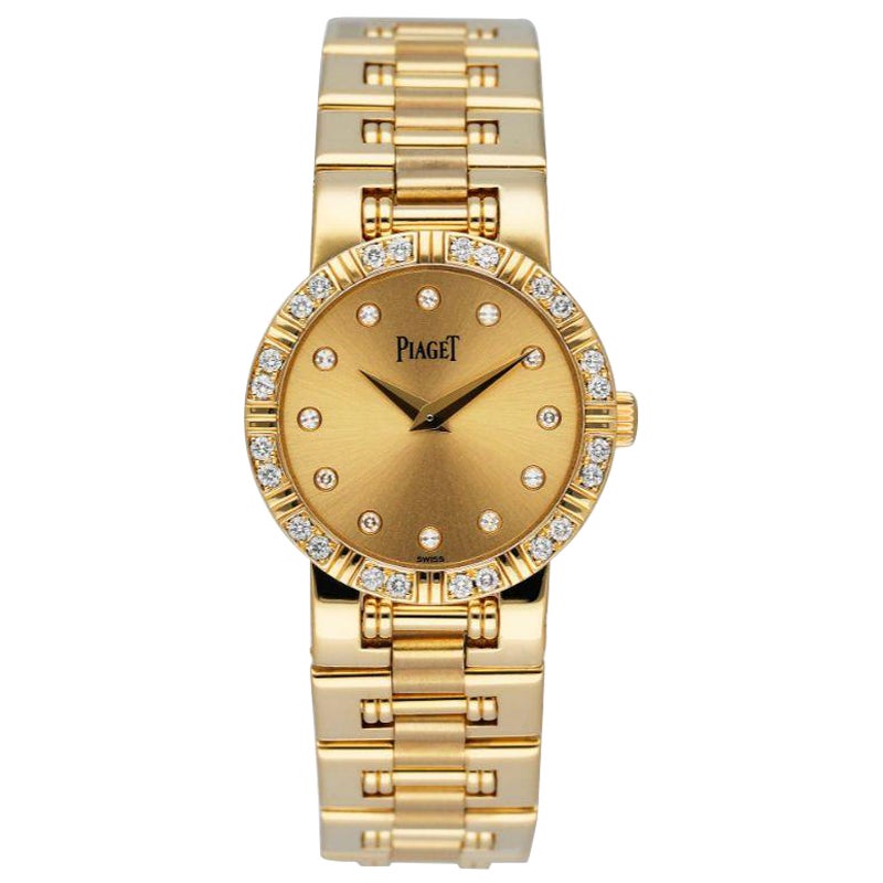 Piaget Ladies Yellow Gold Diamond Dial Dancer Wristwatch Ref 80564 at ...