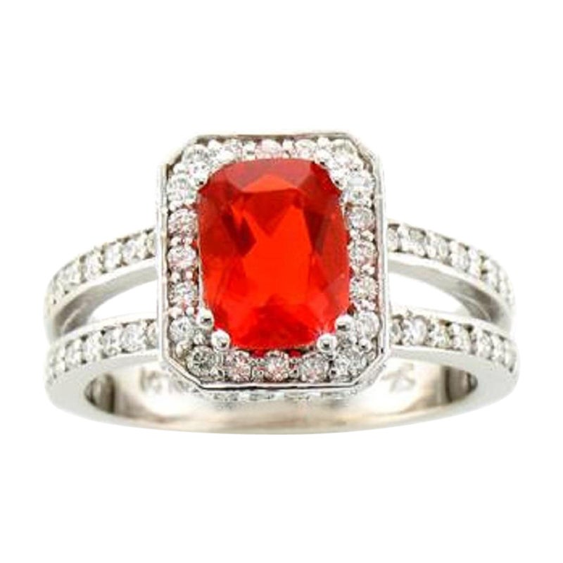 Grand Sample Sale Ring Featuring Neon Tangerine Fire Opal Vanilla ...