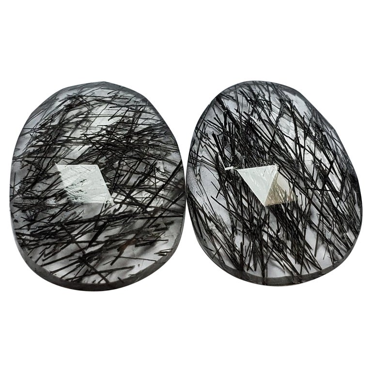 16.23 Carat Natural Rutilated Quartz Pair For Sale at 1stDibs
