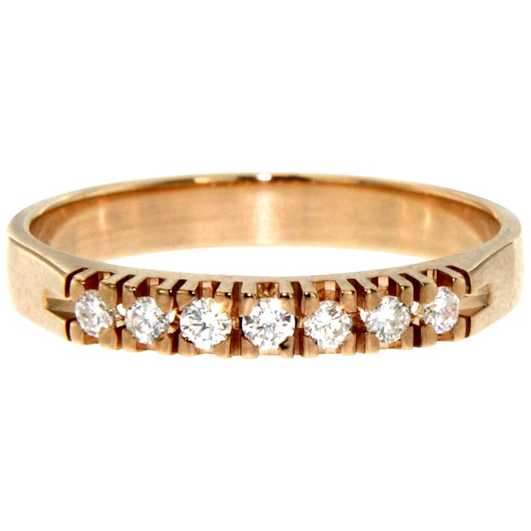 Rose Gold Diamond Ring For Sale at 1stDibs