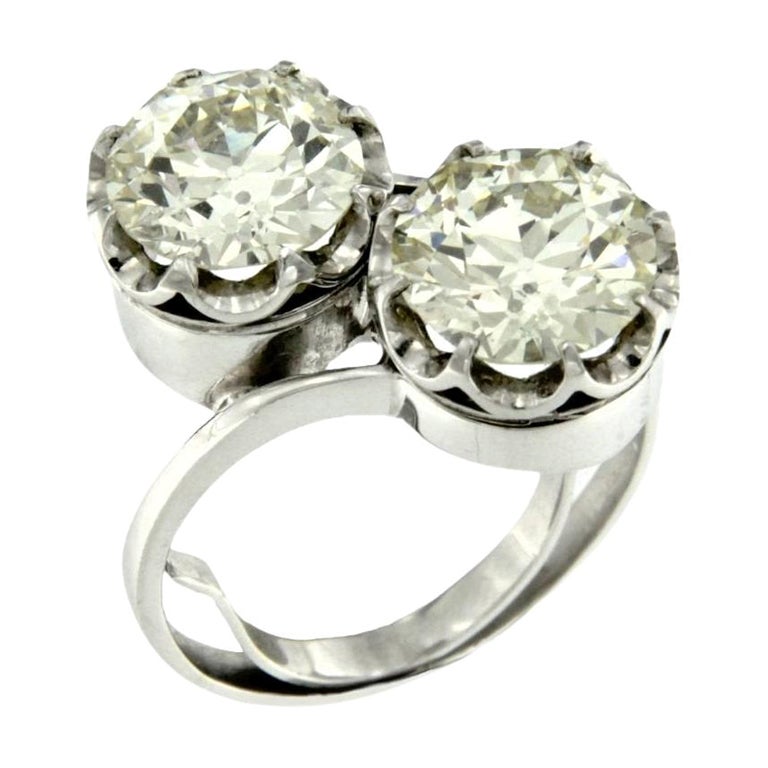Vintage Ring Convertible into Earrings with Diamonds For Sale at 1stDibs