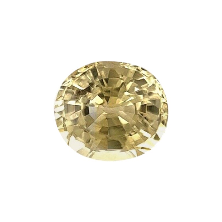 0.73ct Light Yellow Sapphire Ceylon Oval Loose Cut Gemstone VS For Sale ...