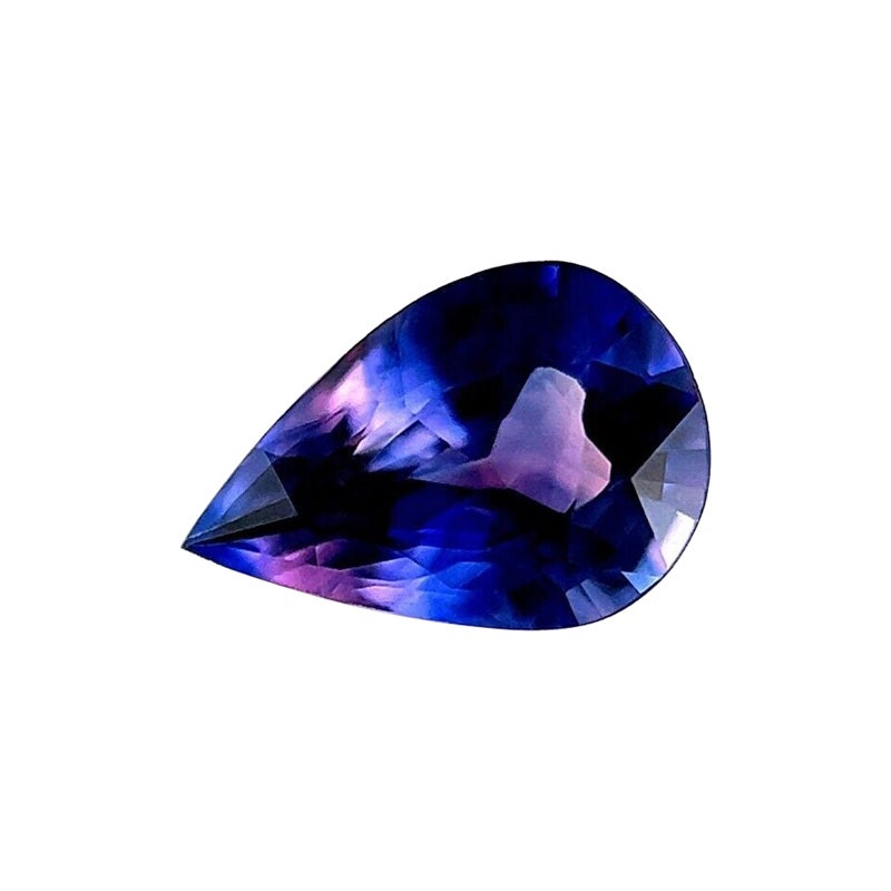 Fine 0.64ct Malibu Blue Ceylon Sapphire Pear Cut Rare Gemstone VVS For ...