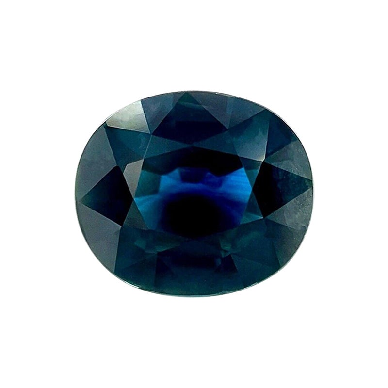 1.09ct AIG Certified Deep Rare Blue Sapphire Oval Cut Loose Gemstone ...