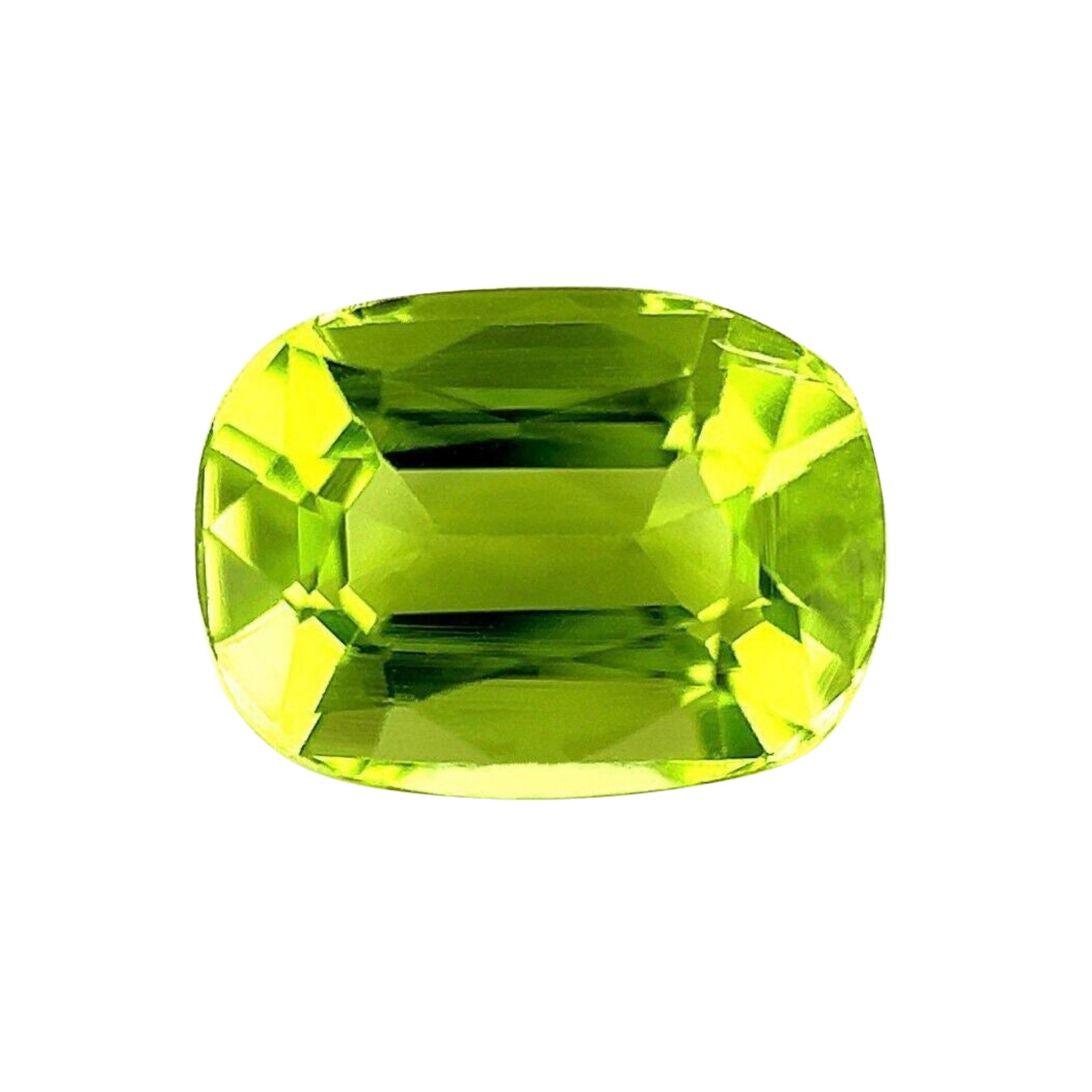 Natural 3.22ct Vivid Green Peridot Cushion Cut Loose Gem For Sale at ...