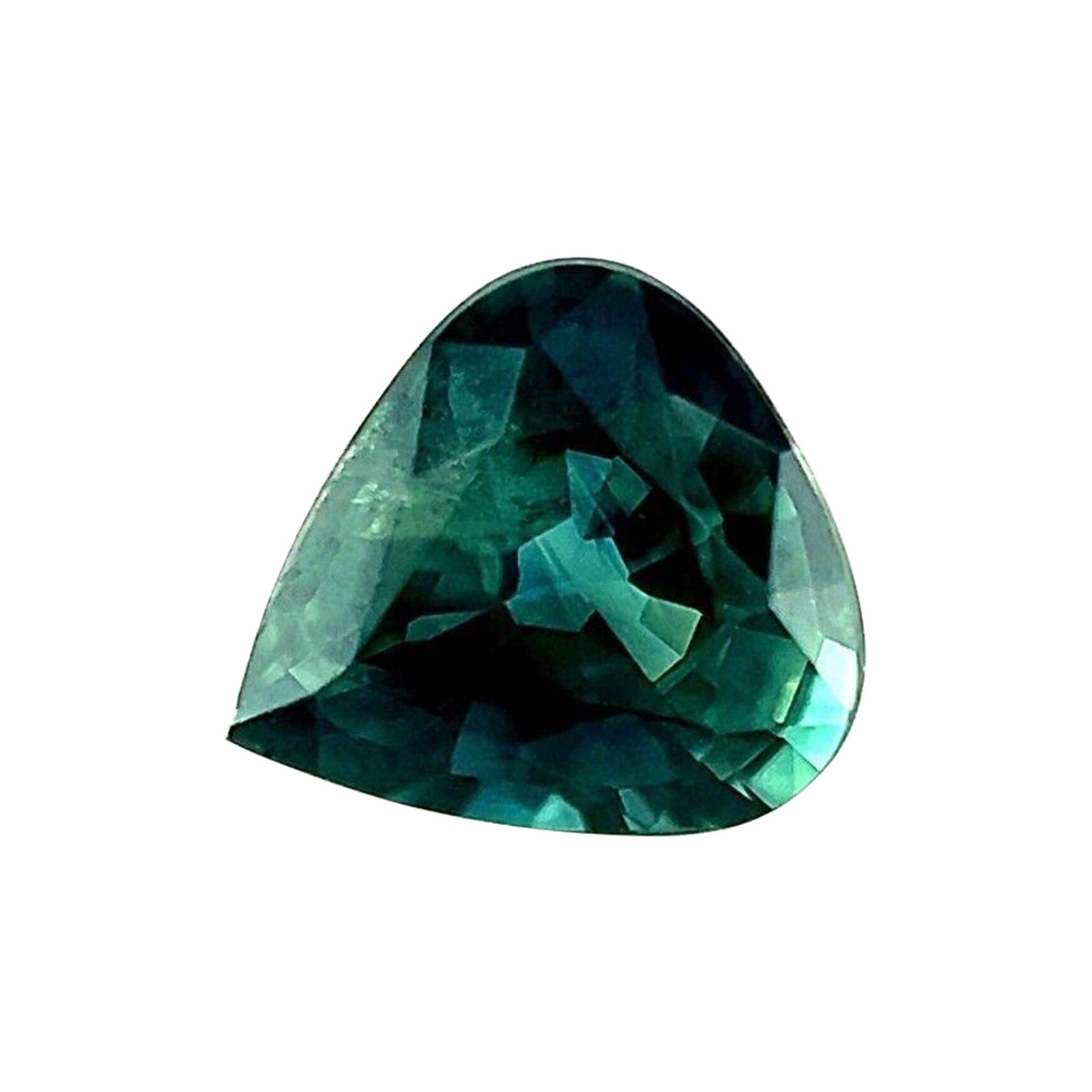 1.05ct Deep Green Blue Sapphire Pear Teardrop Cut Loose Gemstone VVS ...