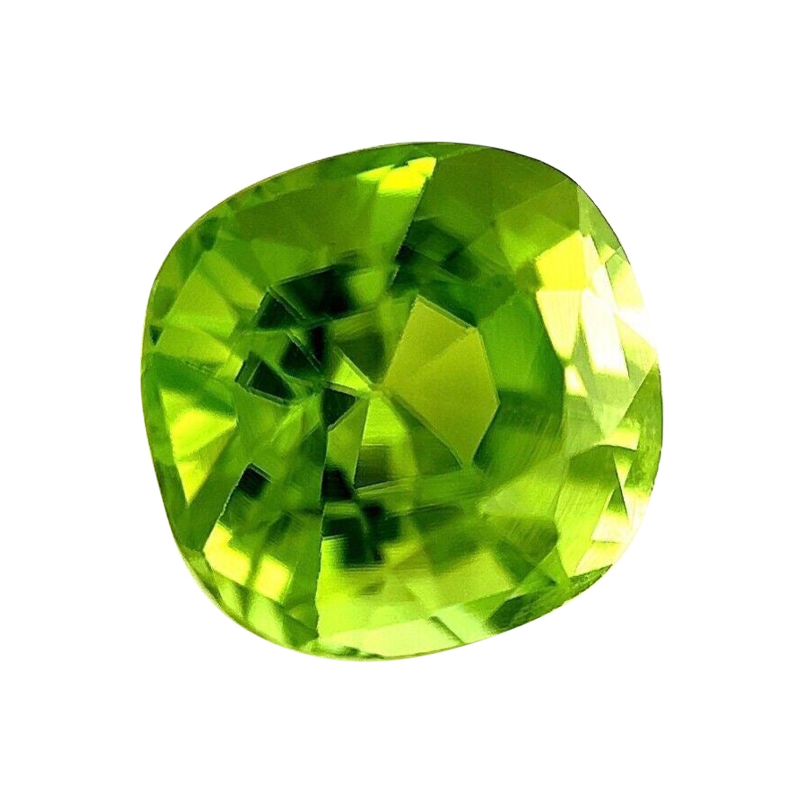 7.82ct Pair Vivid Green Natural Peridot Cushion Cut Loose Gemstones For ...