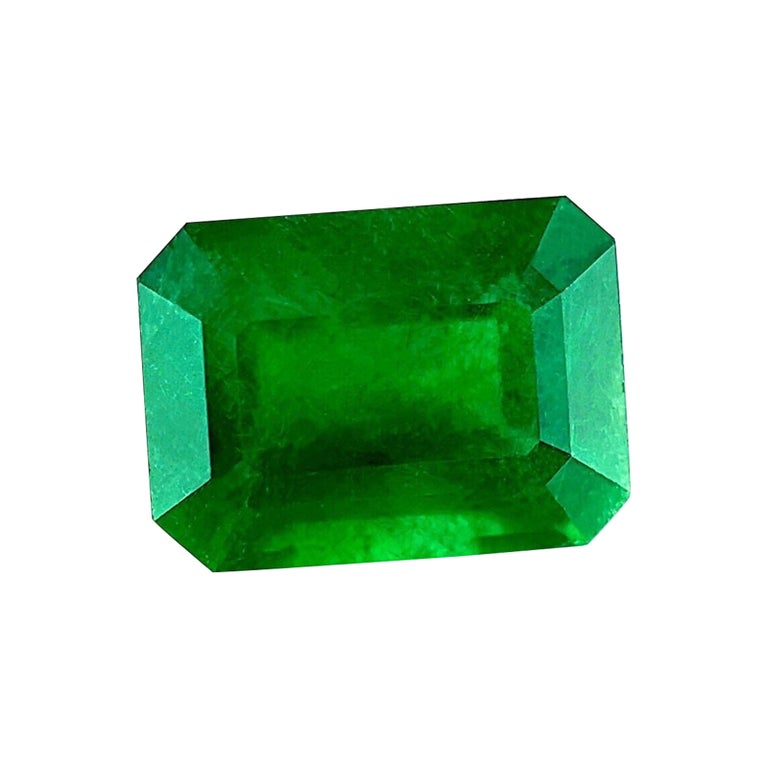 Natural Deep Green Emerald 1.77ct Octagon Emerald Cut Loose Gemstone ...