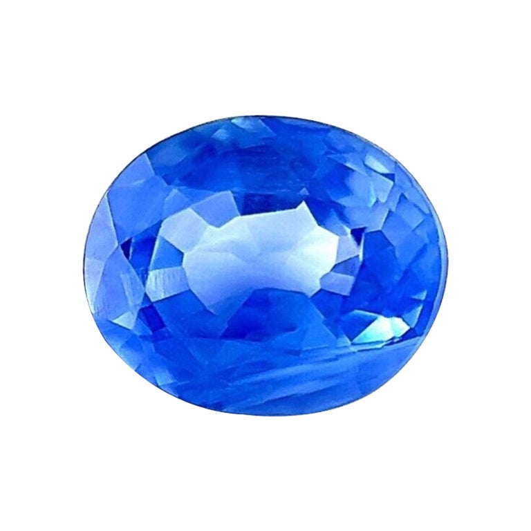Fine Blue Ceylon Sapphire 0.60ct Oval Cut Rare Loose Cut Gemstone VS ...