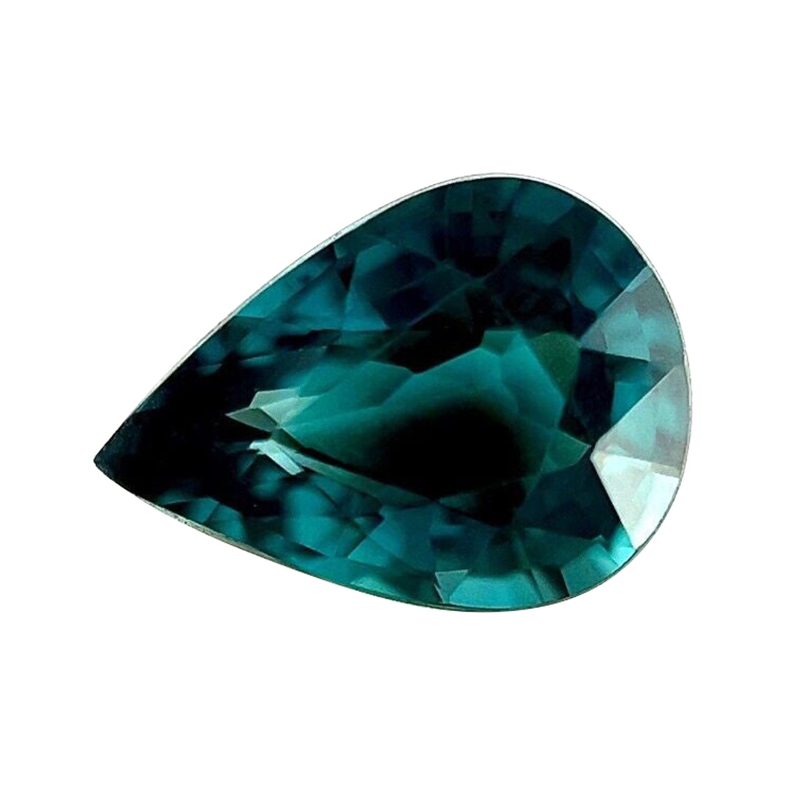 1.63ct Fine Blue Green Spinel Pear Cut Rare Gemstone Loose Rare Gem VS ...