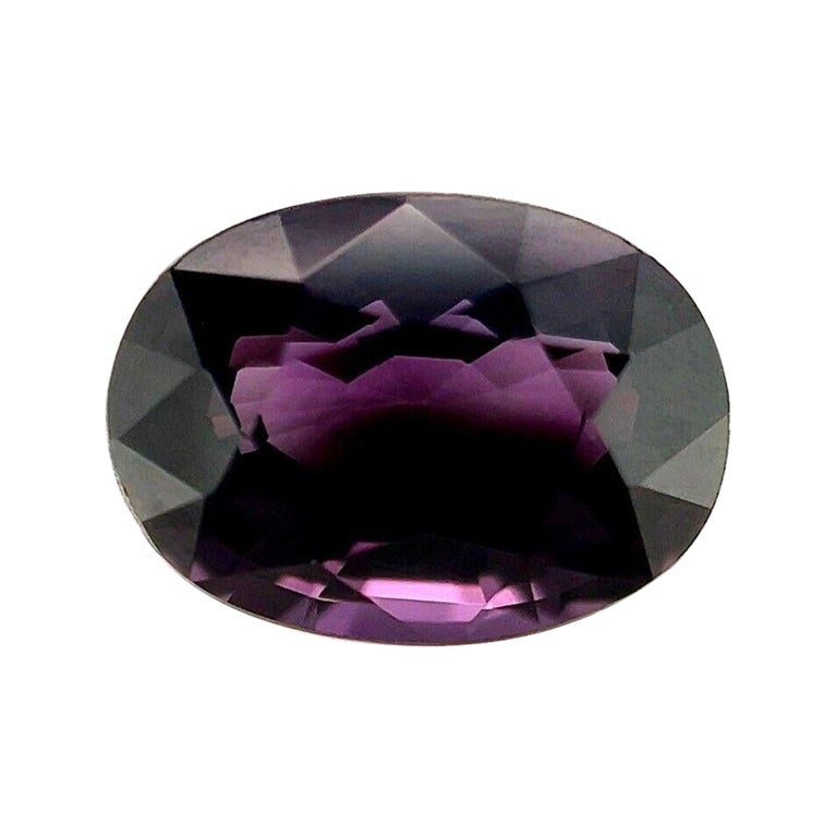 3.41ct Fine Deep Purple Spinel Natural Oval Cut Loose Rare Gem VS For Sale at 1stDibs