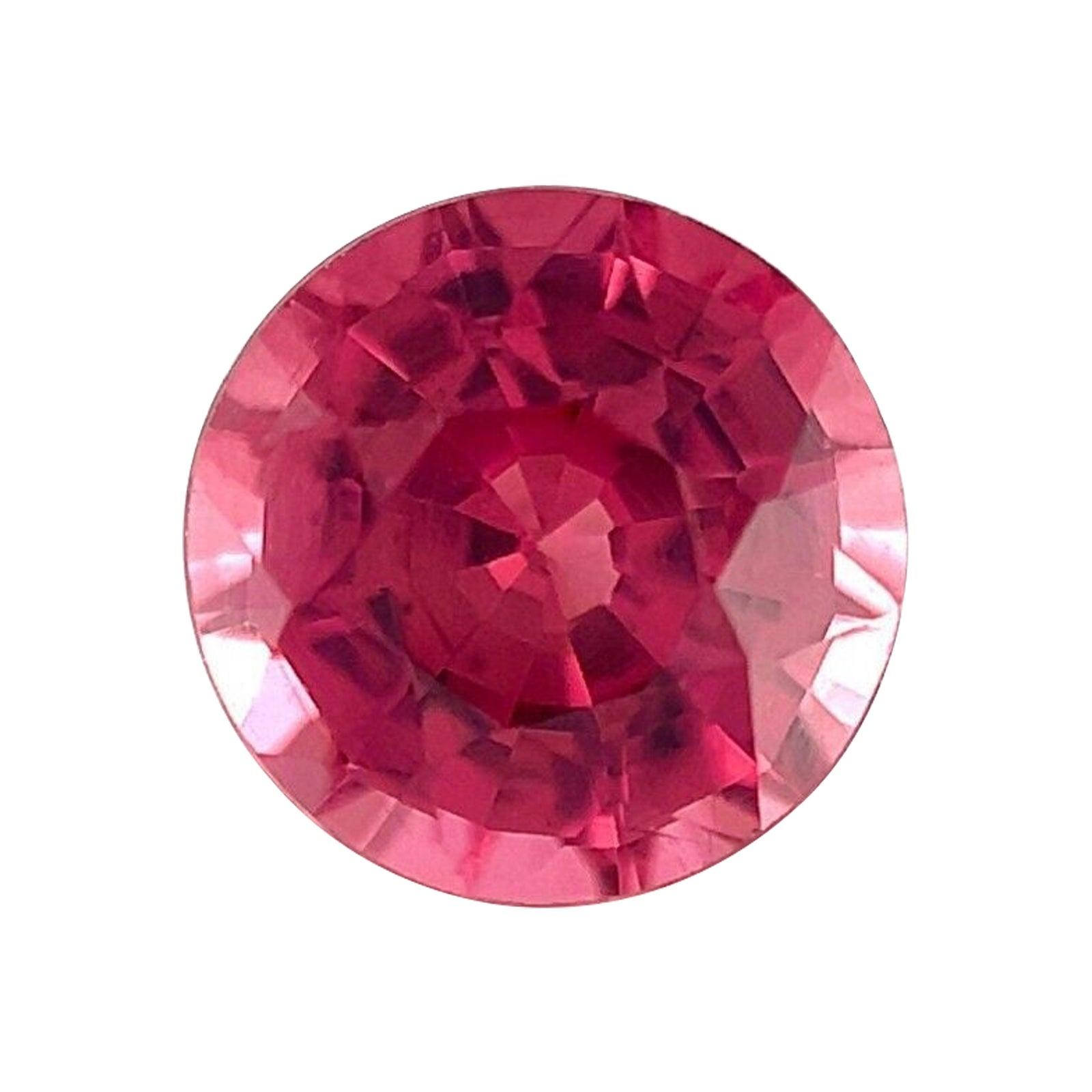 1.29 Carat Vivid Purple Pink Rhodolite Garnet Round Brilliant Cut ...