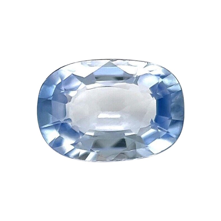 Fine 1.01ct Light Blue Ceylon Sapphire Cushion Cut Loose Rare Gem VS ...
