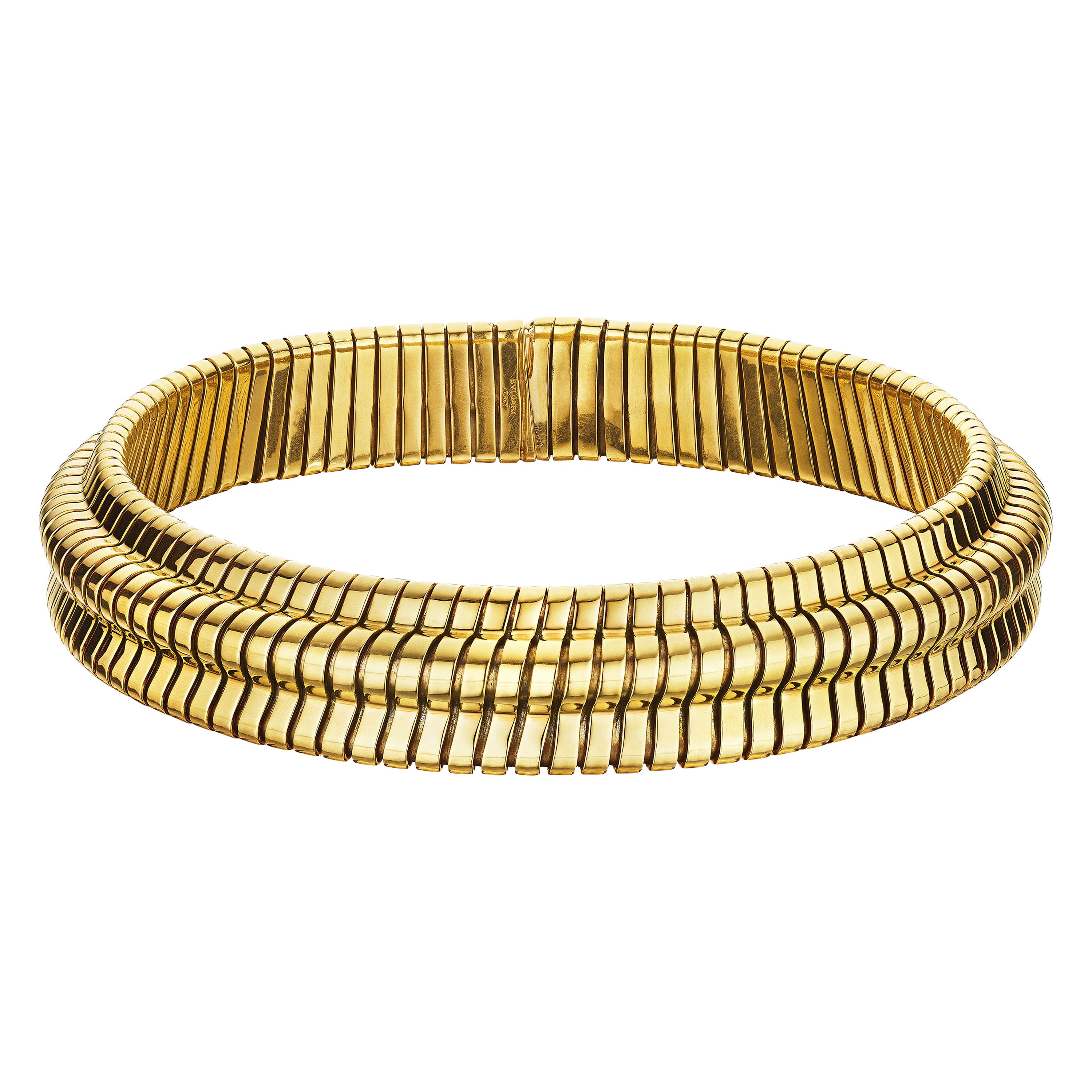 Bulgari Alveare Partial Diamond Pave Gold Choker Necklace at 1stDibs ...