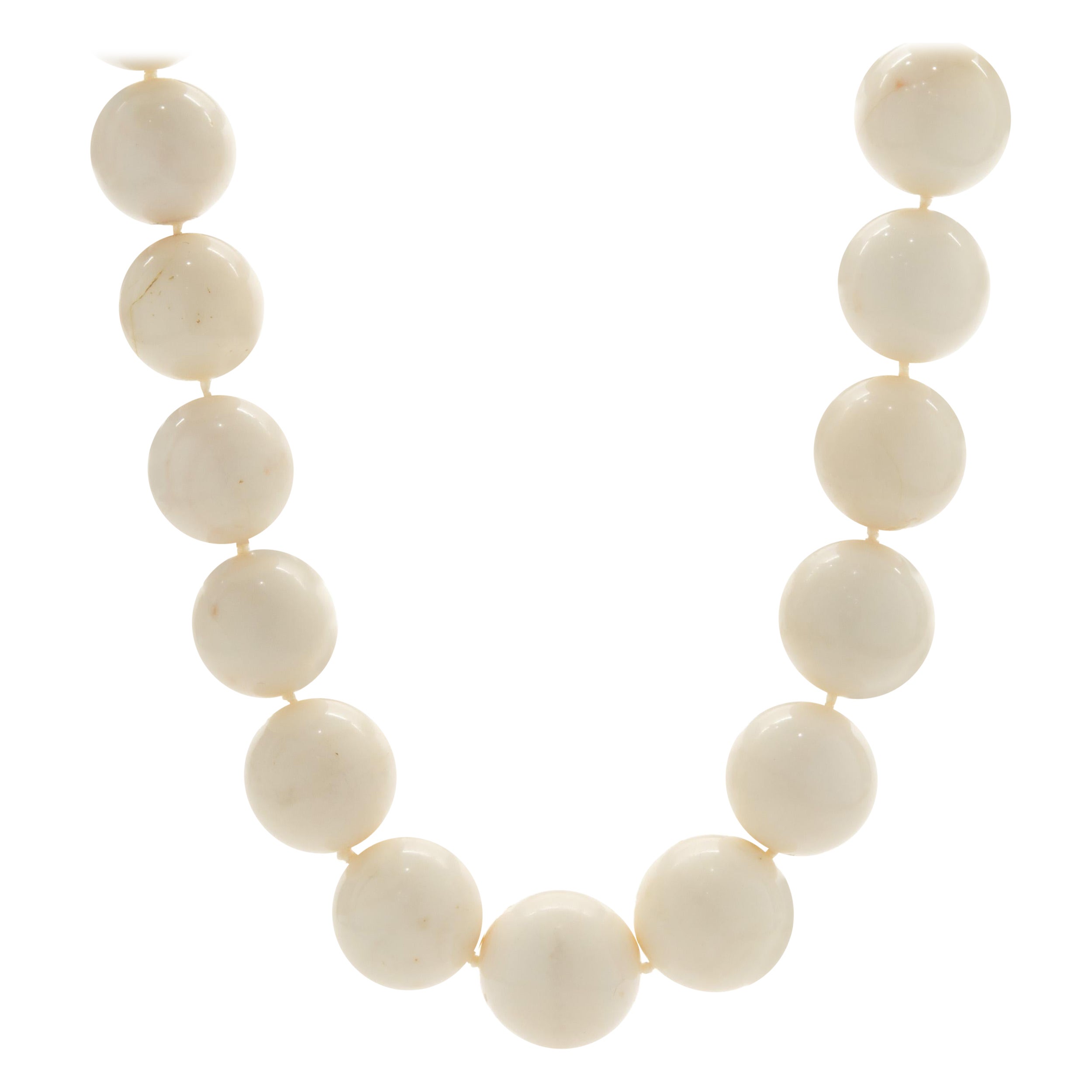 14 Karat Yellow Gold Ball Necklace at 1stDibs