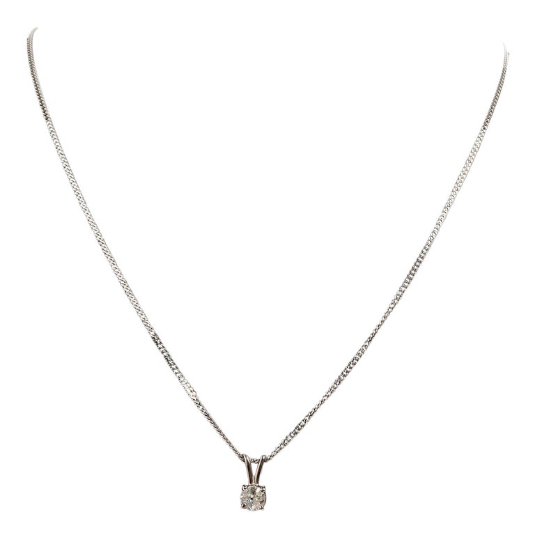 Pretty White Gold Chain, Diamonds Est .30 Carat For Sale at 1stDibs