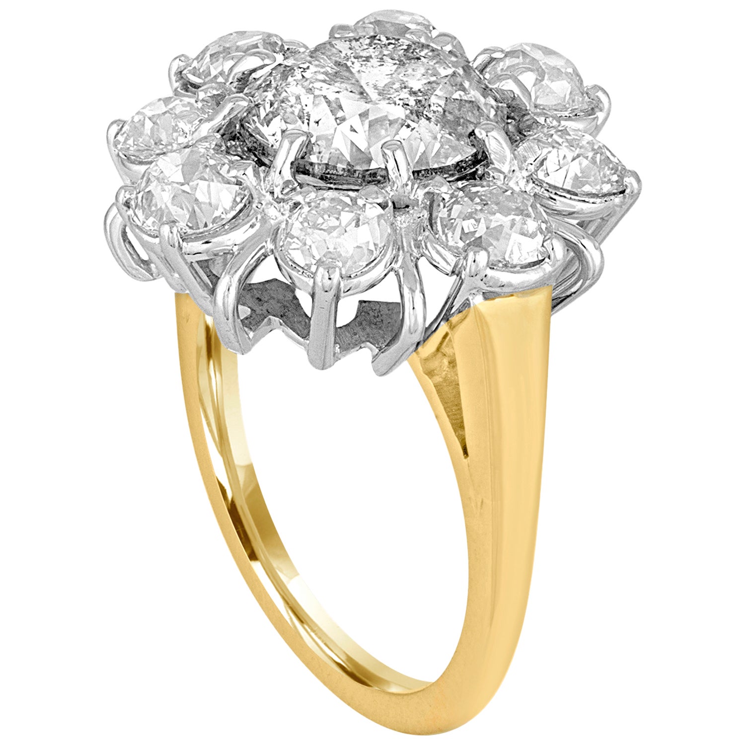 1.2 Carat Diamond Flower Ring at 1stDibs