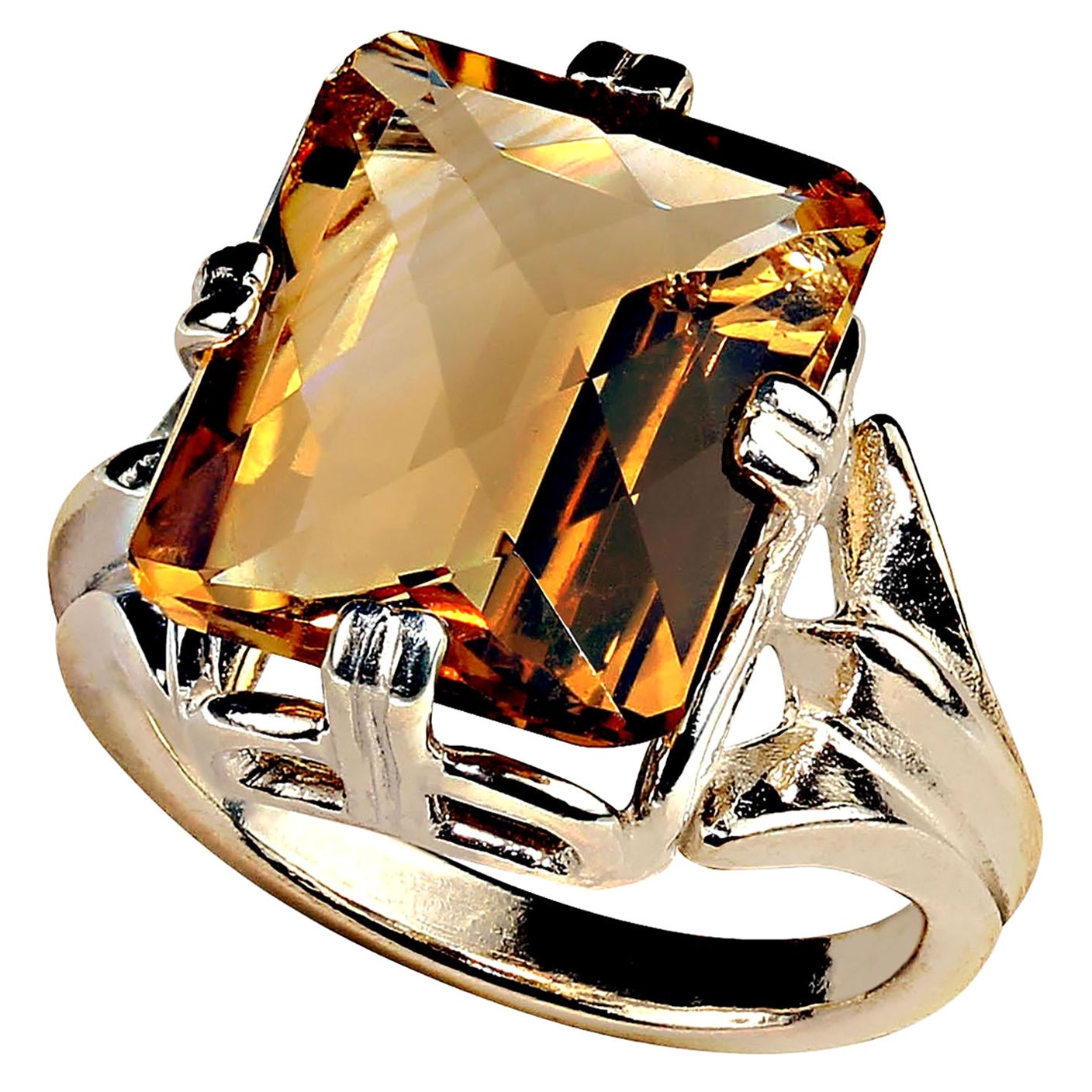 Brazilian Orange Imperial Topaz Sterling Silver Ring at 1stDibs ...