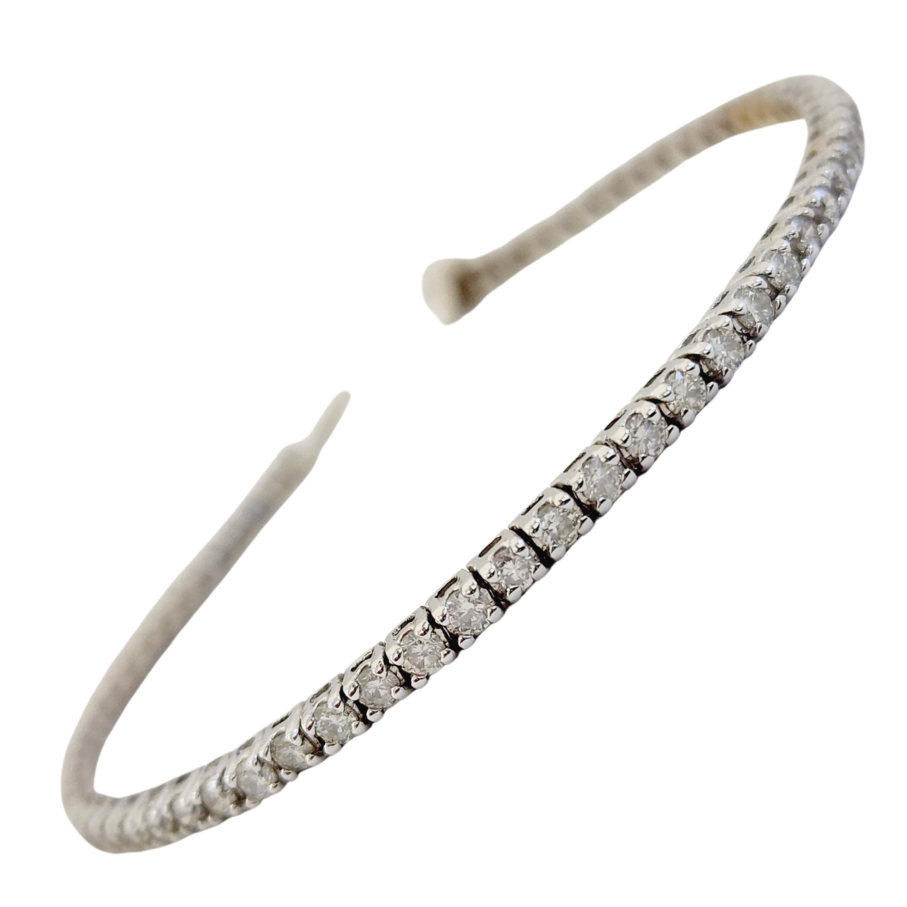4 40 Carat Round Brilliant Natural Diamond Tennis Bracelet 18 Karat